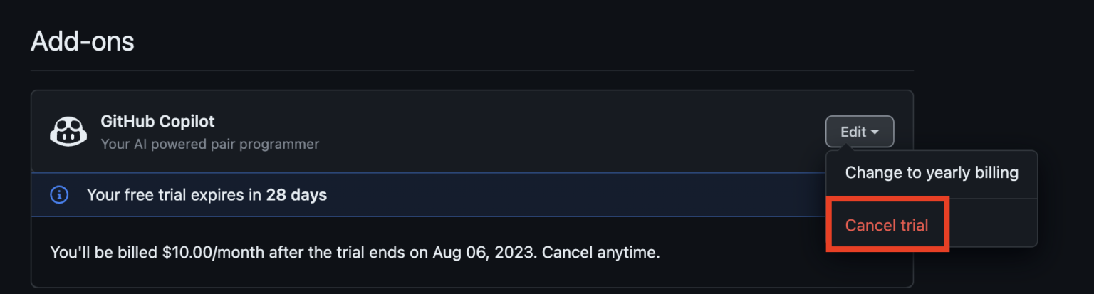 GitHub Copilotの契約を解約する方法｜Improver Tech Blog