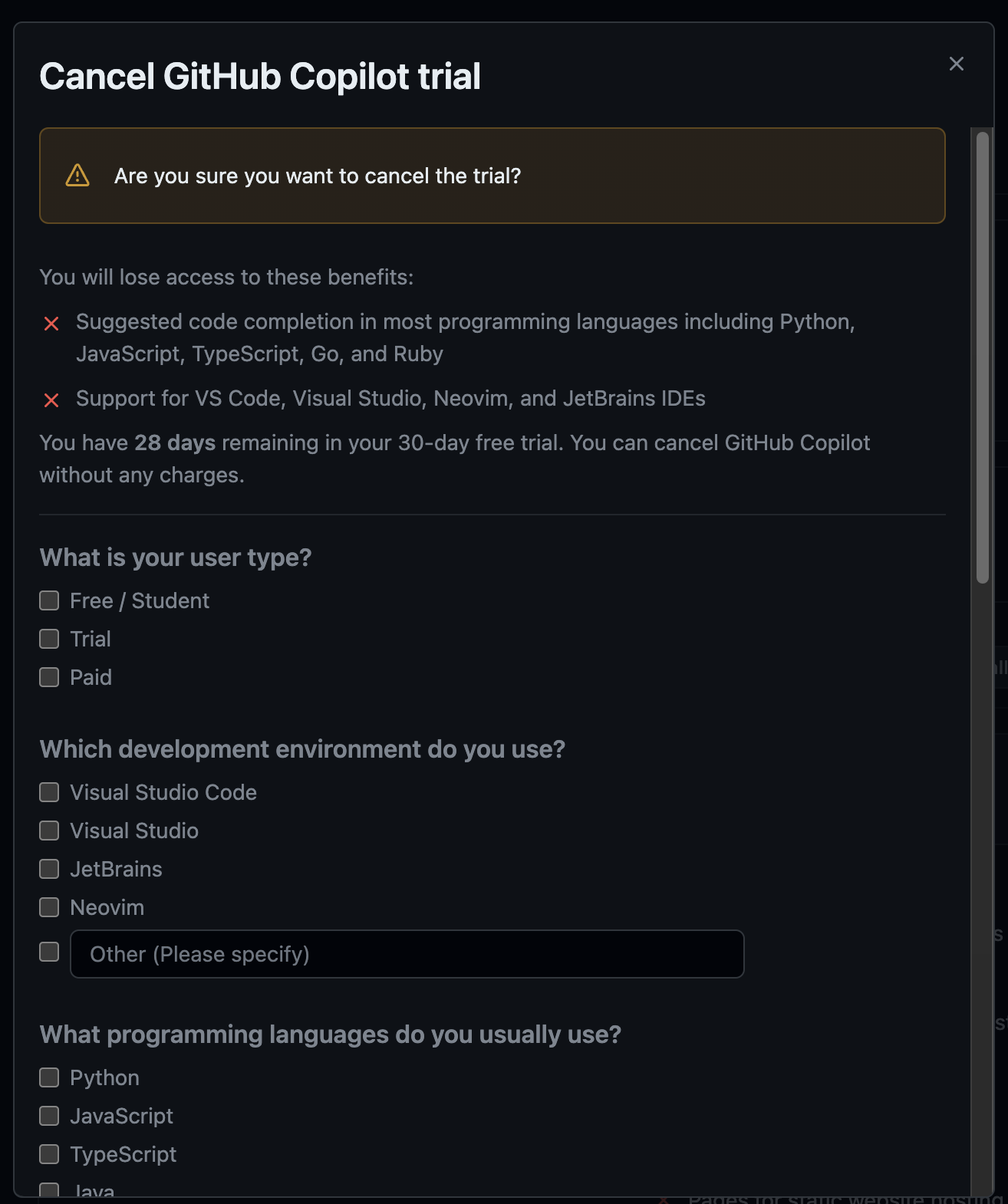 GitHub Copilotの契約を解約する方法｜Improver Tech Blog